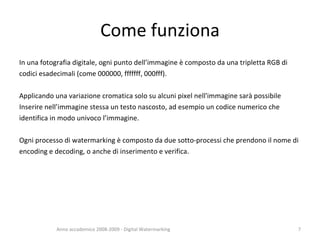 Seminario Sul Digital Watermarking | PPT