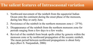Intraseasonal Variations of Indian Summer Monsoon | PPTX