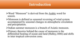 Intraseasonal Variations of Indian Summer Monsoon | PPTX