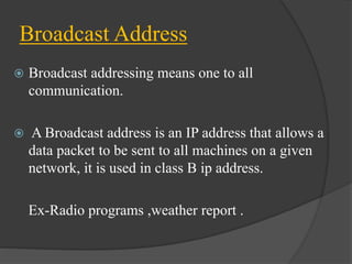 ipv4 (internet protocol version 4) | PPTX | Computer Networking | Computing