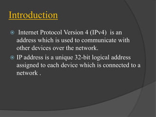 ipv4 (internet protocol version 4) | PPTX