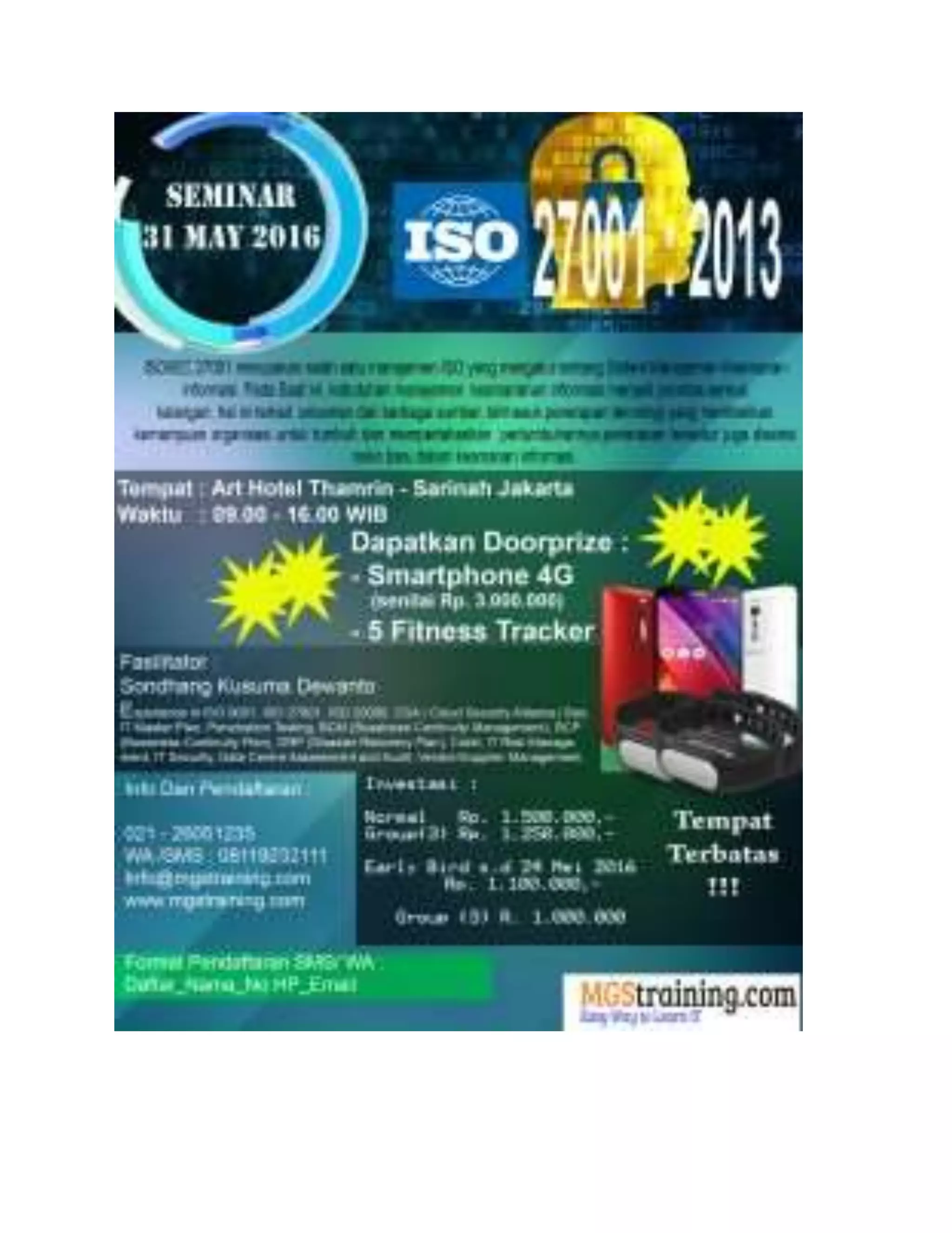 Seminar iso 27001 2013 | DOCX