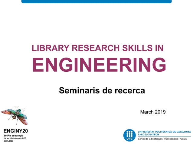 Library research skills in engineering | PPT