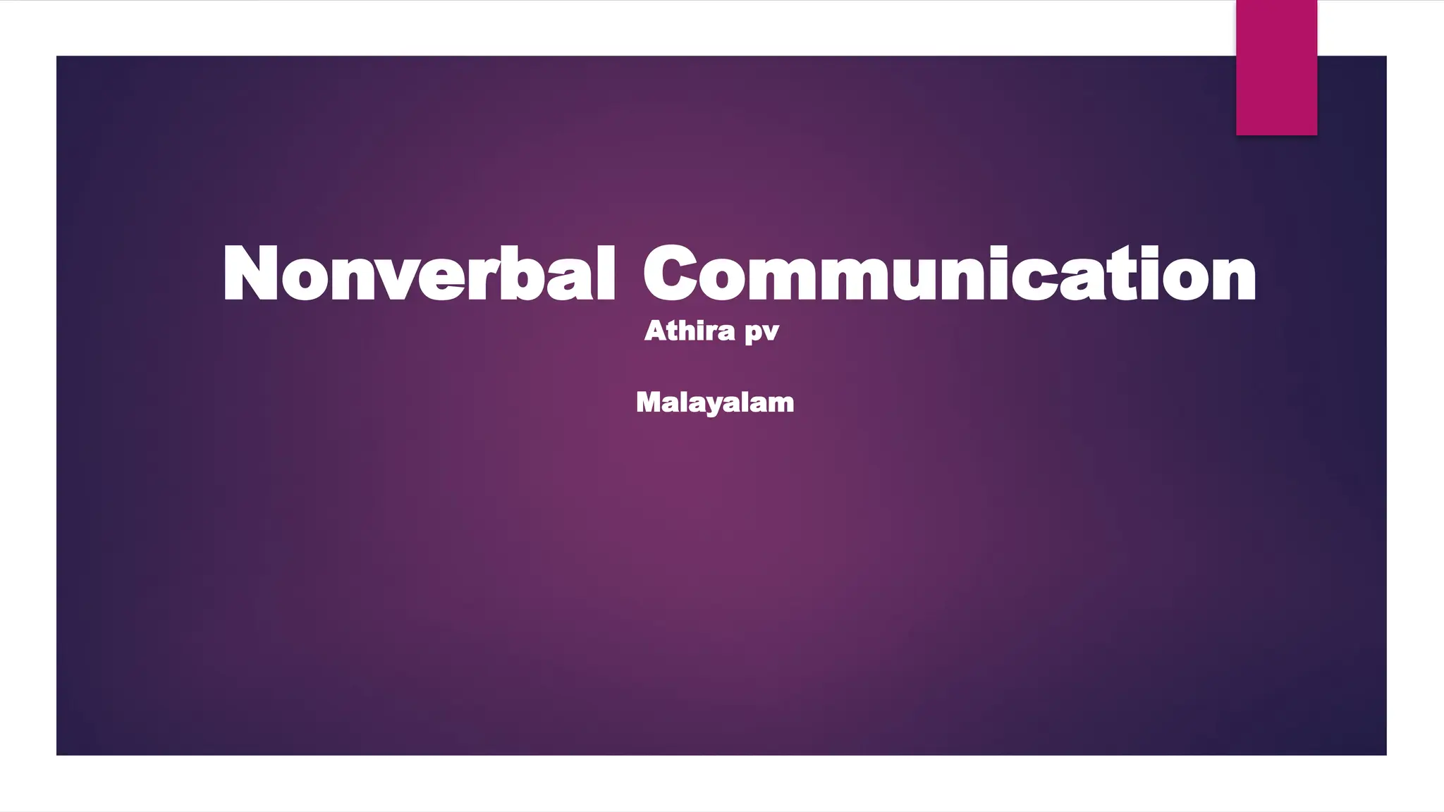 SEMINAR IT.pptx. Non Verbal Communication | PPT