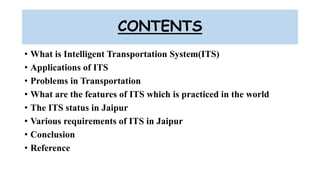 Intelligent Transportation System | PPTX
