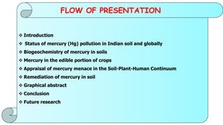 Mercury in soil-plant-human system and its remediation | PPTX