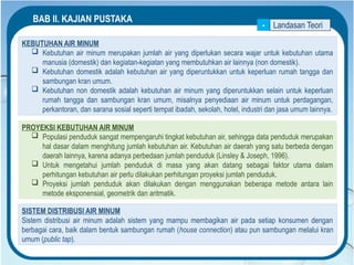 OPTIMALISASI JARINGAN DISTRIBUSI AIR MINUM MELALUI PERENCANAAN DISTRICT ...