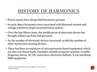 POWER HARMONICS- SOURCES, ISSUES AND MITIGATION | PPTX