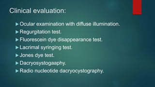 lacrimal apparatus - diseases. | PPTX
