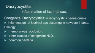 lacrimal apparatus - diseases. | PPTX