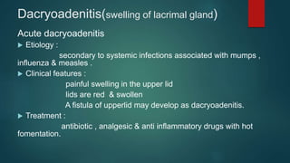 lacrimal apparatus - diseases. | PPTX
