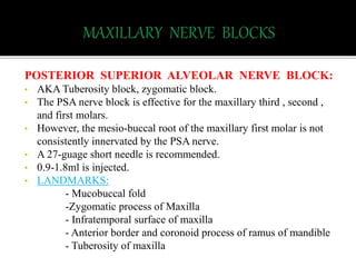 LOCAL ANESTHESIA AND ANATOMICAL LANDMARKS | PPTX