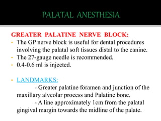 LOCAL ANESTHESIA AND ANATOMICAL LANDMARKS | PPTX