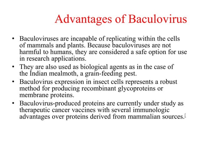 INSECT CONTROL USING BACULOVIRUS VECTOR | PPTX | Genetics | Science
