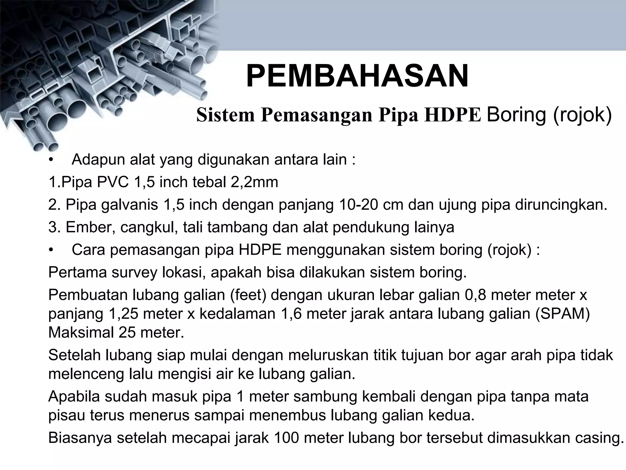 proses pemasangan pipa hdpe pada sistem distribusi spam.pptx