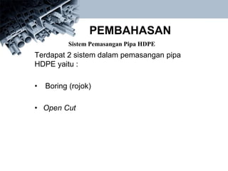 proses pemasangan pipa hdpe pada sistem distribusi spam.pptx