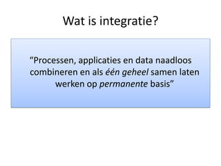 Integreren - Seminar Lean en Agile IT (deel 3) | PPT