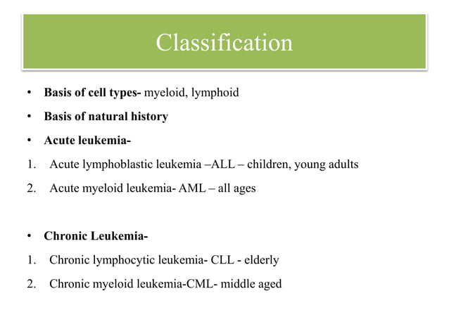 Leukemia.pptx | Blood Disorders | Diseases and Conditions