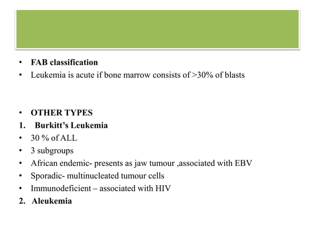 Leukemia.pptx | Blood Disorders | Diseases and Conditions