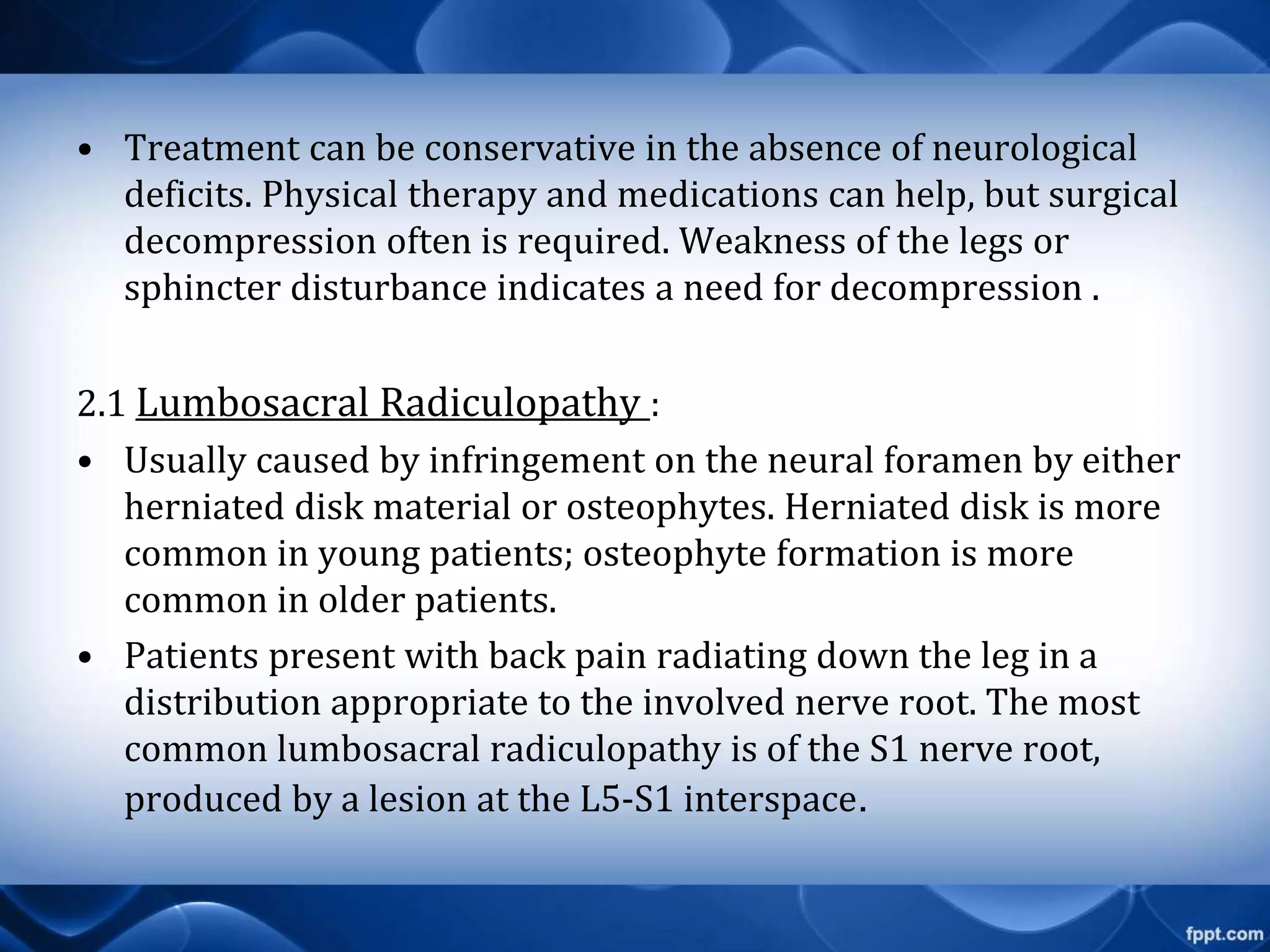Approach to low back ache | PPTX