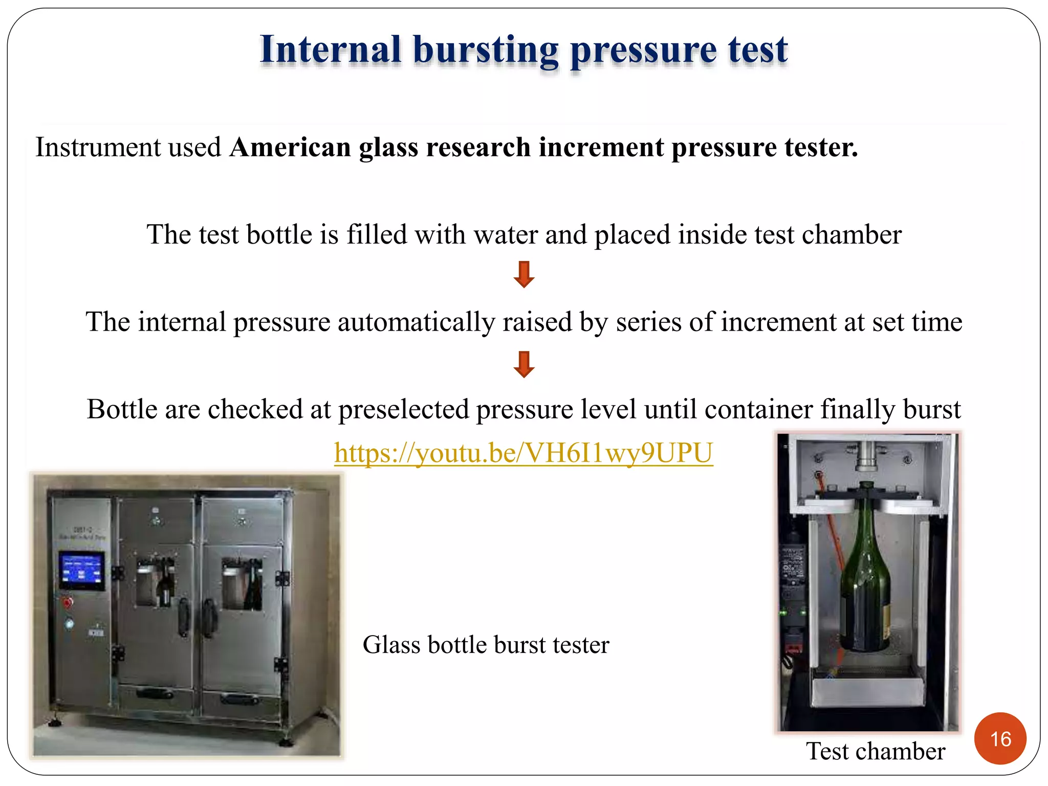 Quality control test: Containers, Closures and Secondary packing ...