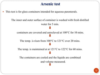 Quality control test: Containers, Closures and Secondary packing ...