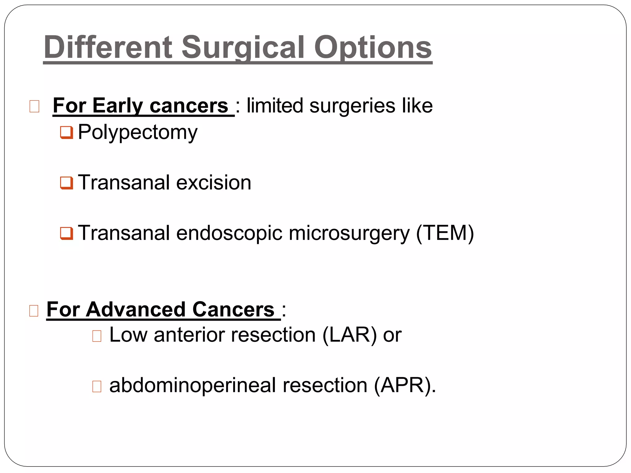 Management of Rectal Cancer | PPTX
