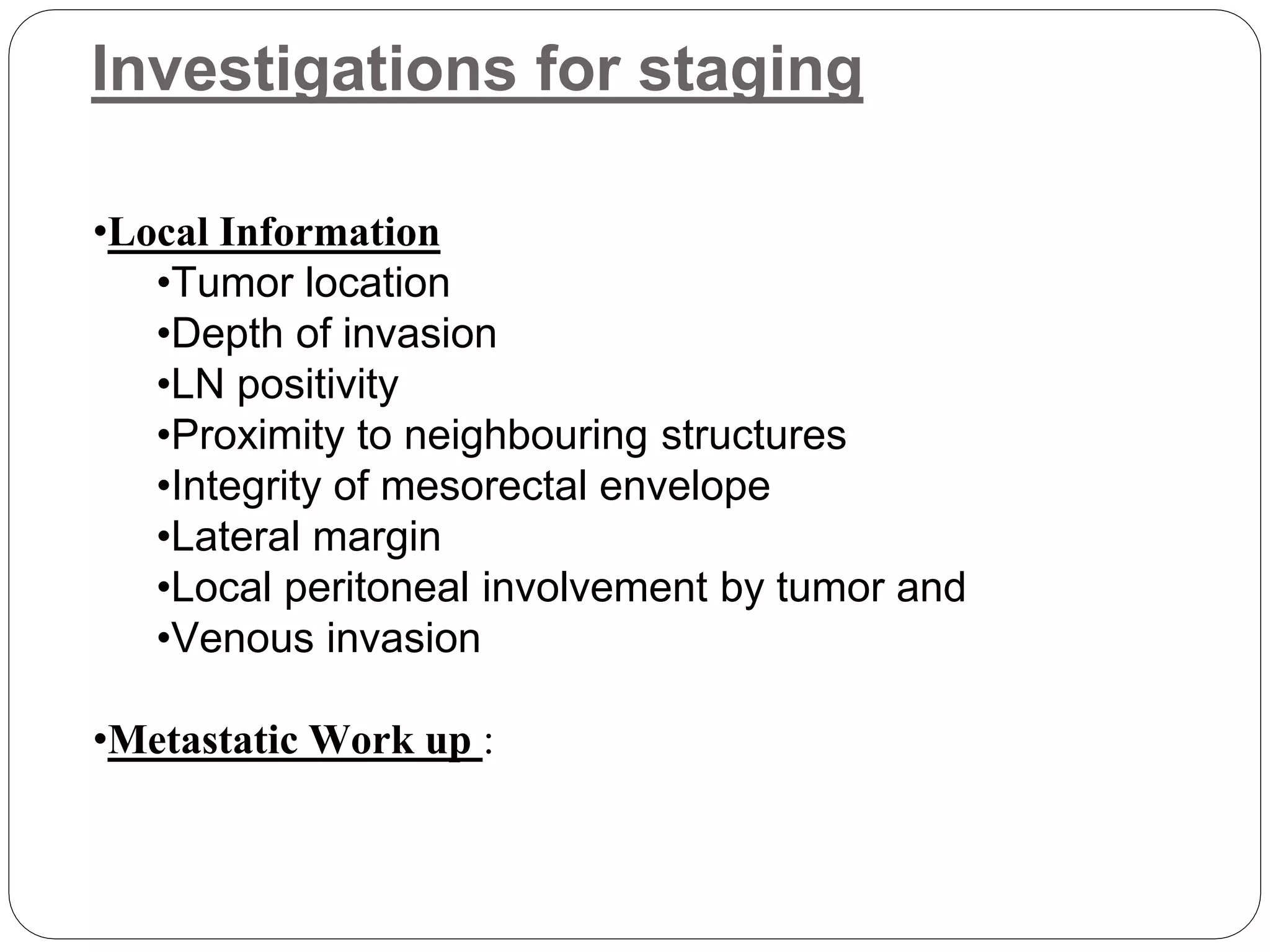 Management of Rectal Cancer | PPTX