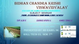 Intelligent Drip Irrigation System By MD RAHEL SK | PPT