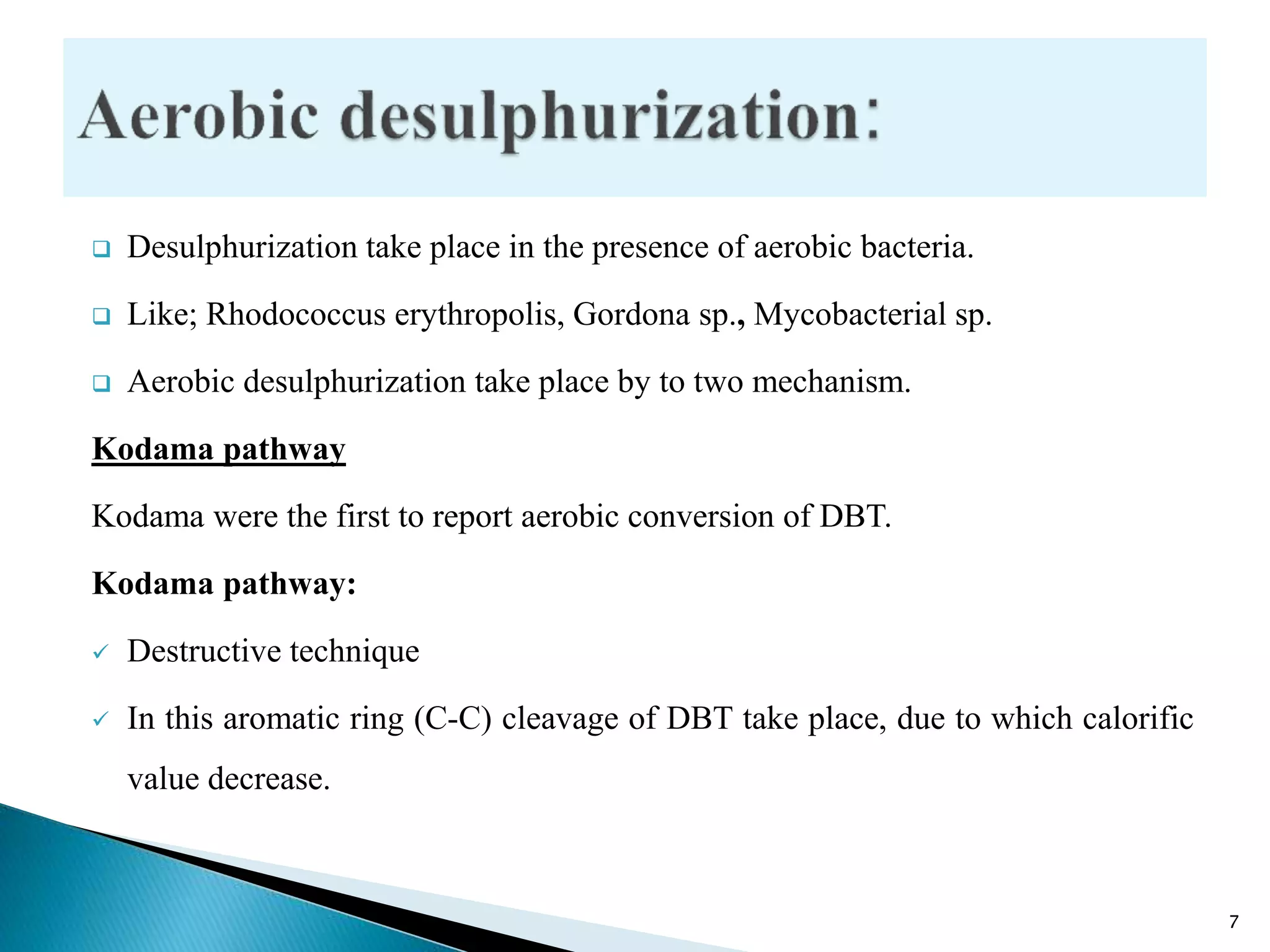 (Seminar )Metabolic pathway of Desulphurization of Dibenzothiophenne ...