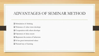 Seminar method | PPTX