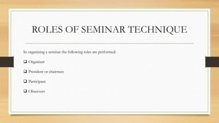 Seminar method | PPTX