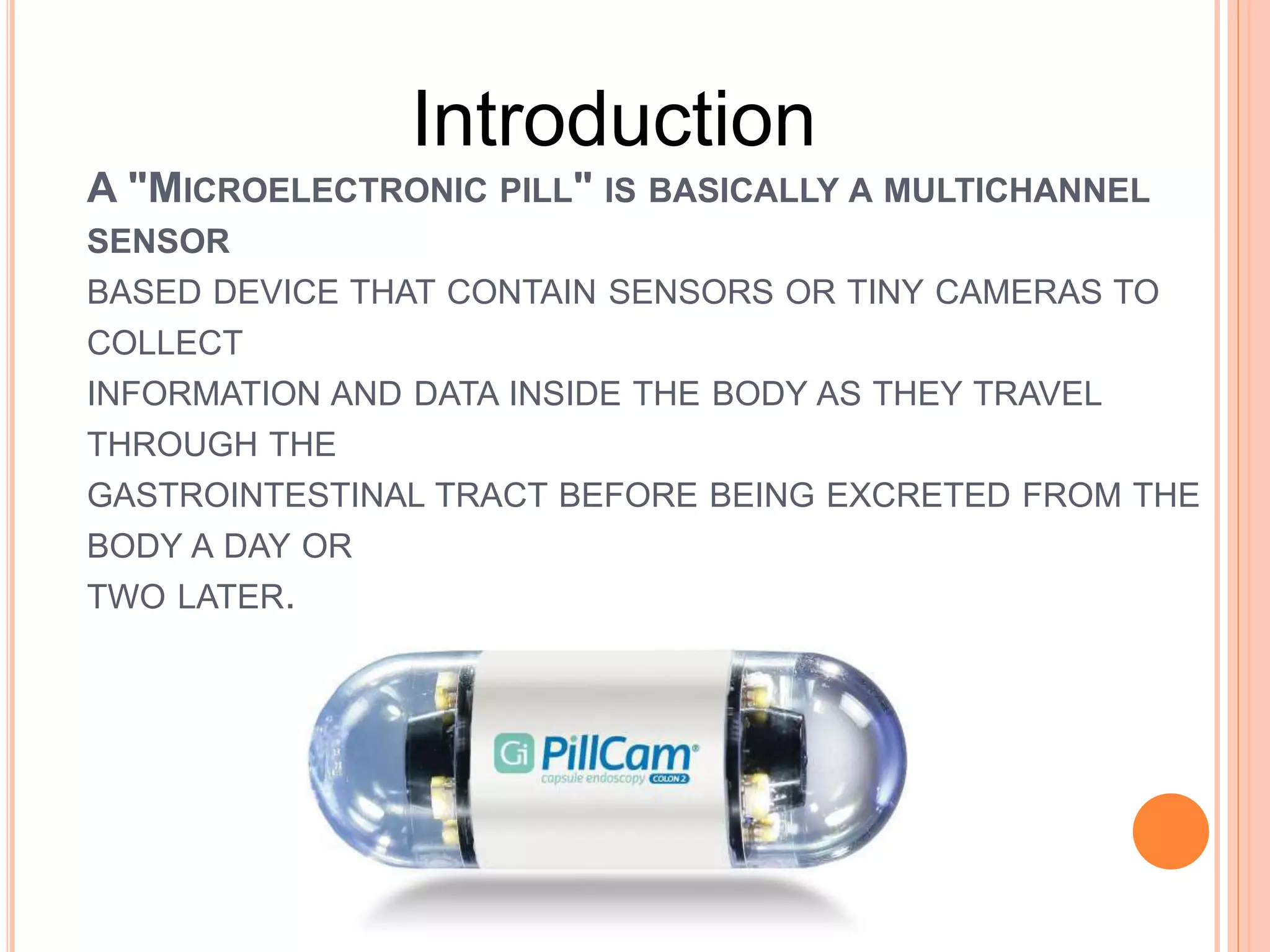 Seminar on microelectronic pill | PPTX