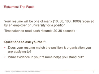 Career Ready, Seminar 4: Succeeding at job applications and interviews ...