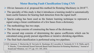Induction Motor Bearing Health Condition Classification Using Machine Learning Algorithms | PPTX