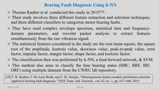 Induction Motor Bearing Health Condition Classification Using Machine Learning Algorithms | PPTX