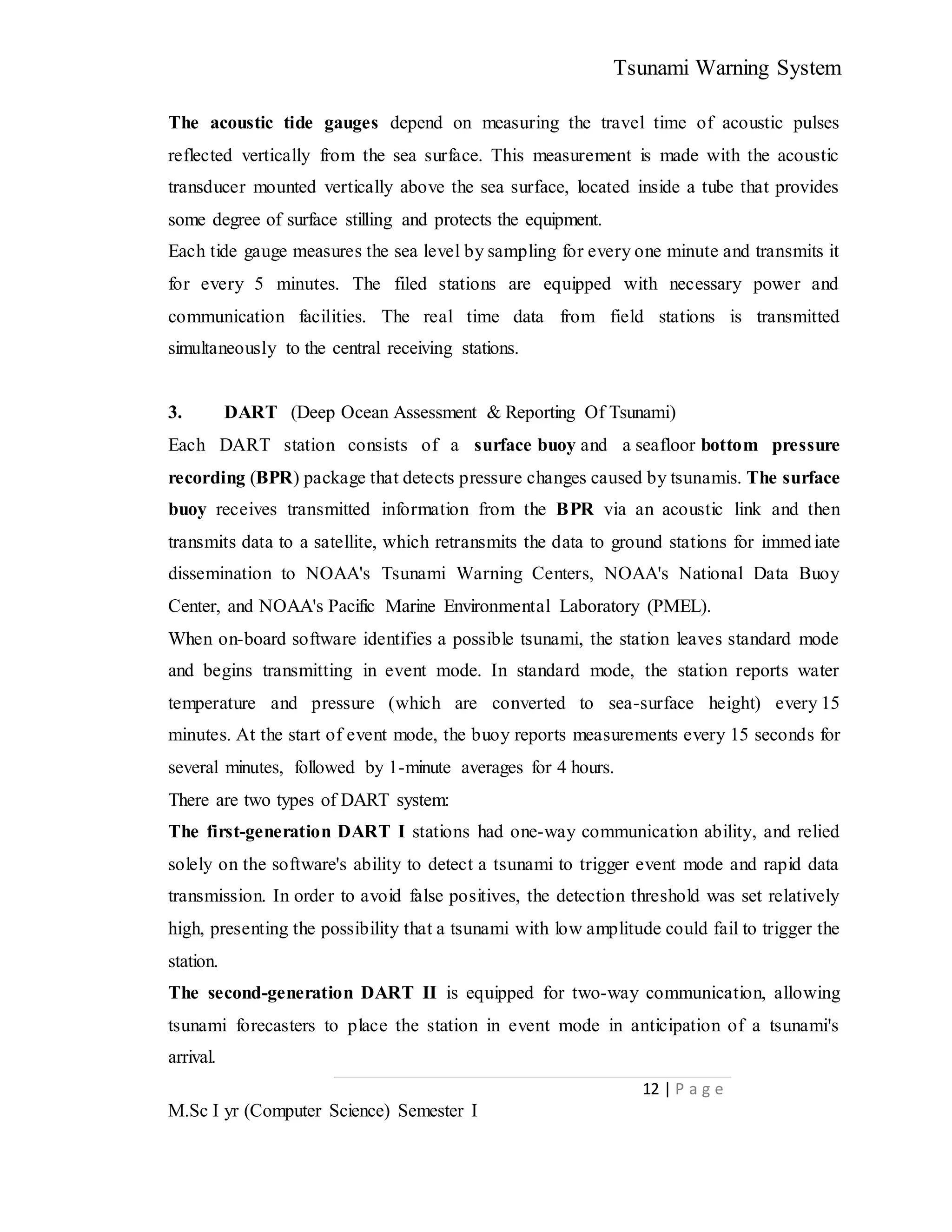 tsunami warning system (synofsis) | DOCX