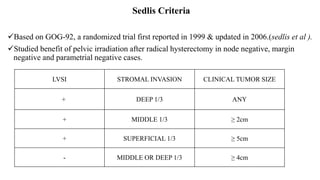carcinoma cervix management stage wise with role of surgery | PPTX