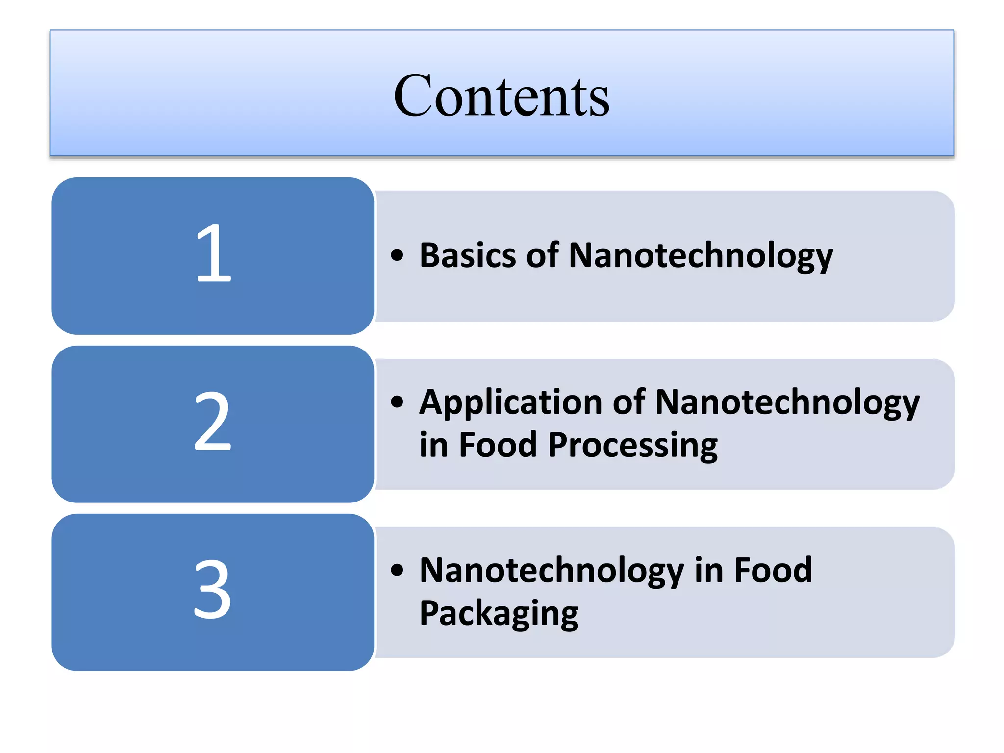 Nanotechnology in Food Industries | PPTX