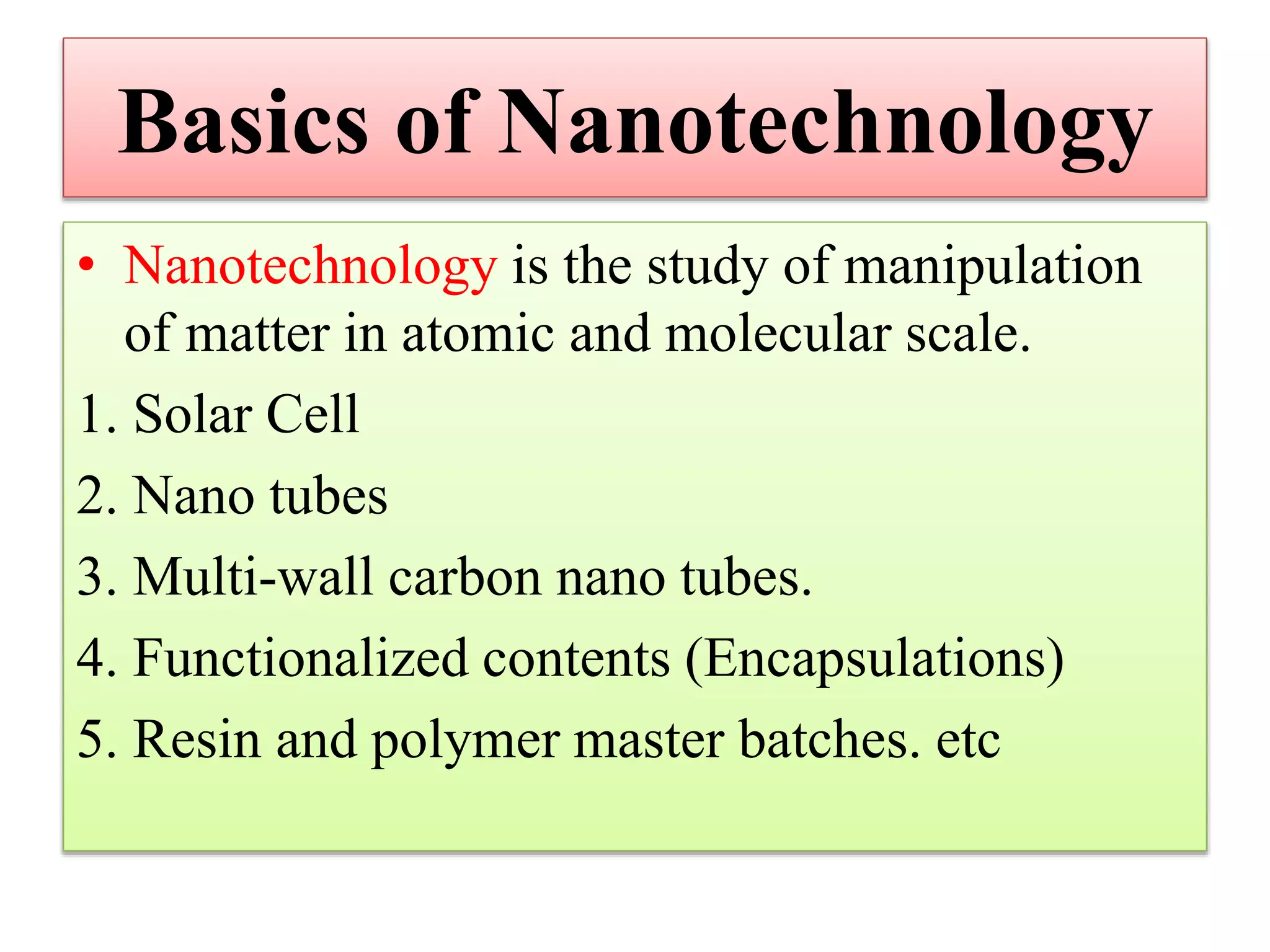 Nanotechnology in Food Industries | PPTX
