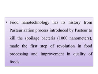 Nanotechnology in Food Industries | PPTX