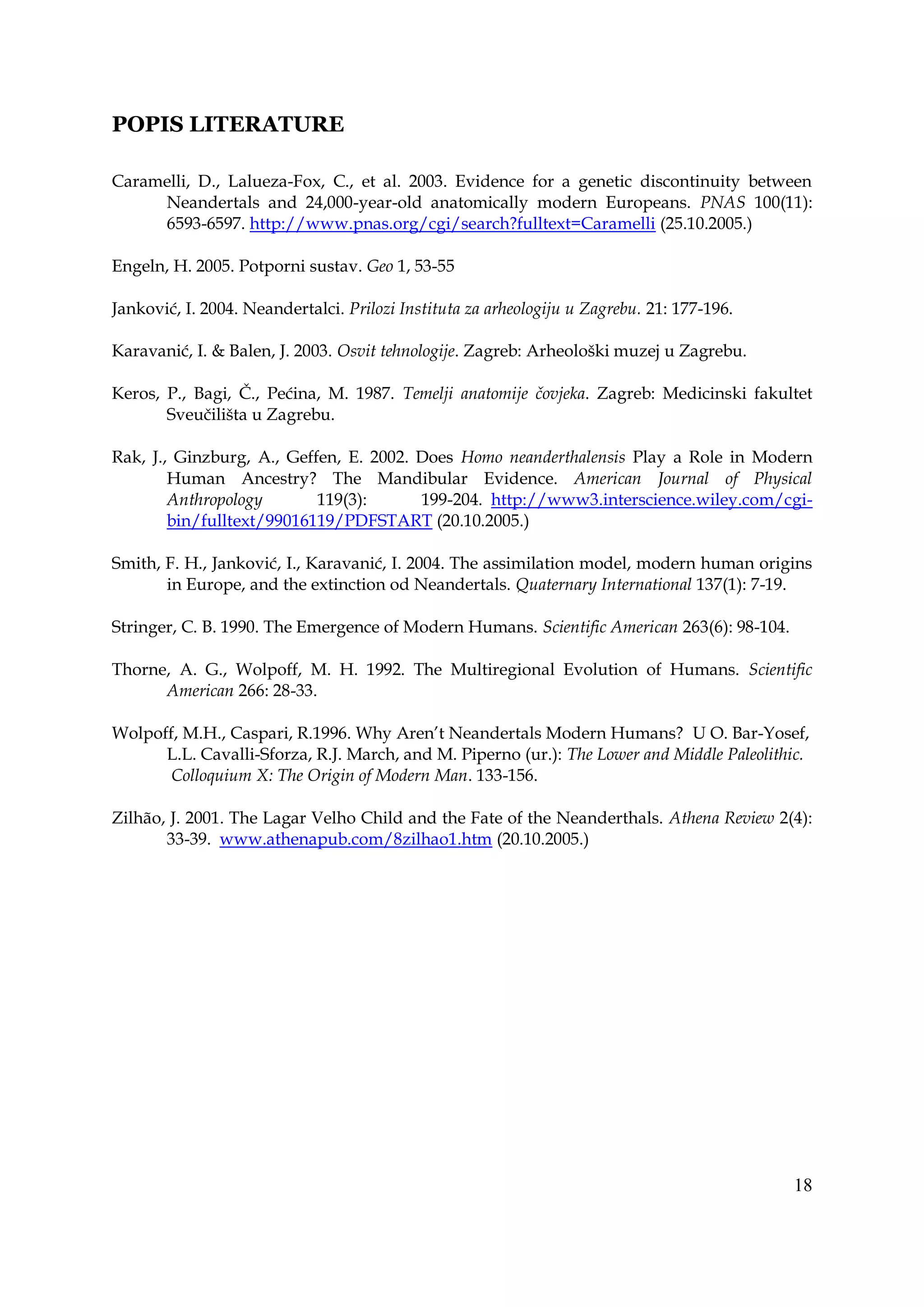Seminar neandertalci moderni ljudi | PDF