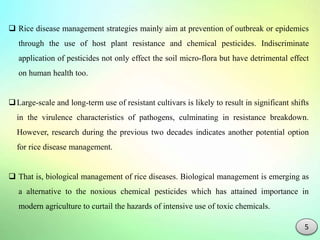 Biological management of rice diseases | PPTX