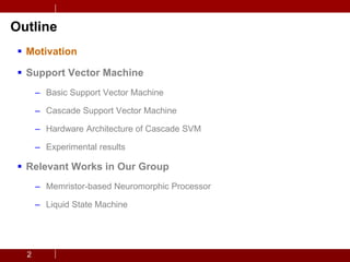 Hardware Implementation of Cascade SVM | PPTX