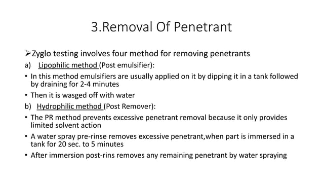 zyglo penetrant testing | PPTX | Science