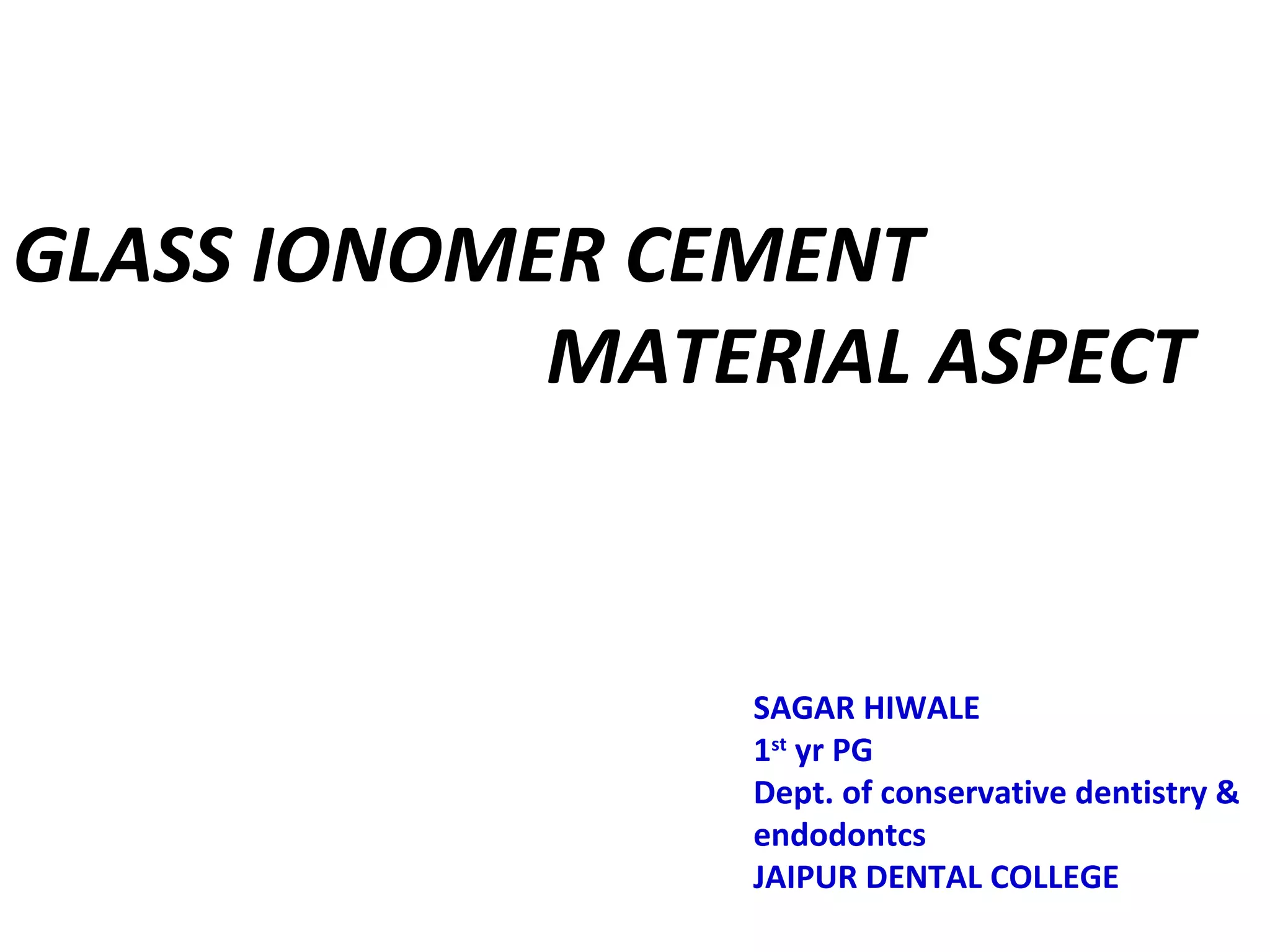GIC material aspect | PPT