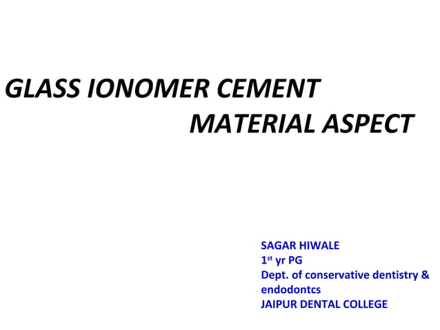 GIC material aspect | PPT