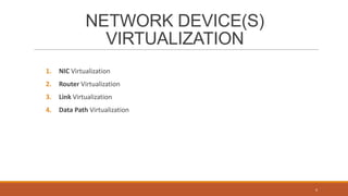 Network Virtualization Architectural & Technological aspects | PPT
