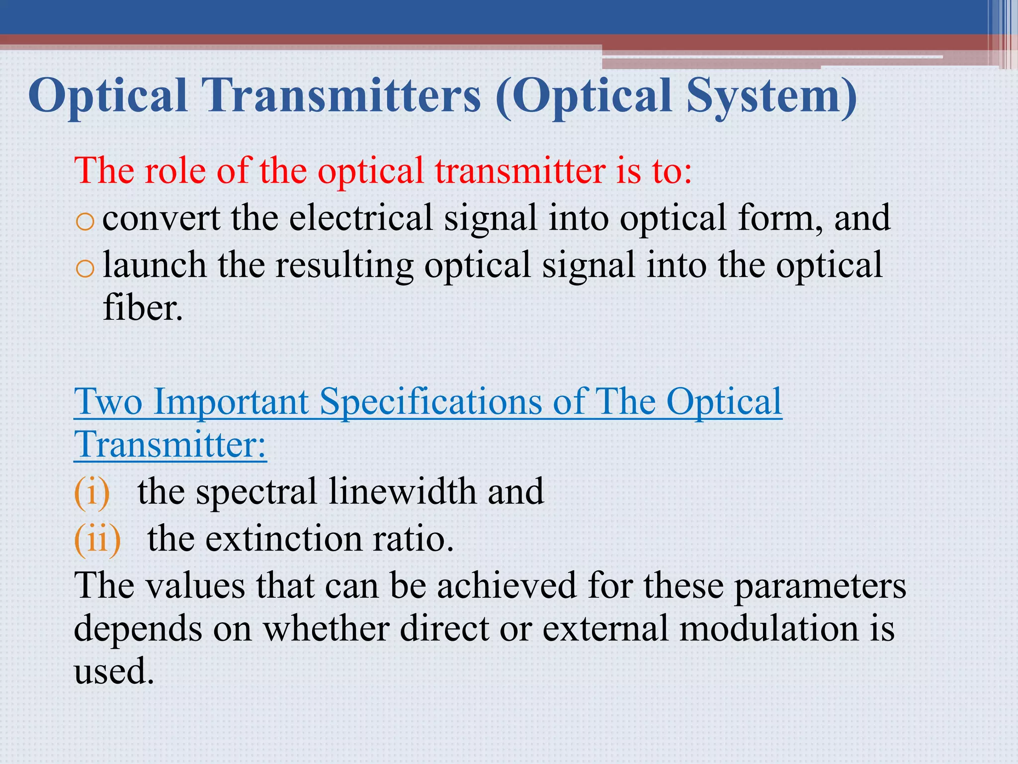 optical transmitter | PPTX