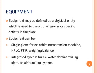 DATION OF EQUIPMENT ICH AND WHO GUIDELINES FOR CALIBRATION AND ...
